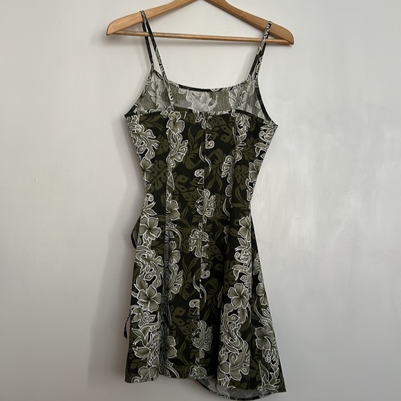 SHARNEL | Dresses | Sharnel Green Hawaiian Dress 9s Tropical Floral ...